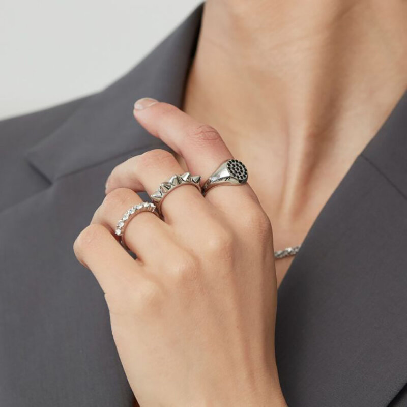 Peak Ring Single Steel | Ararat Smycken